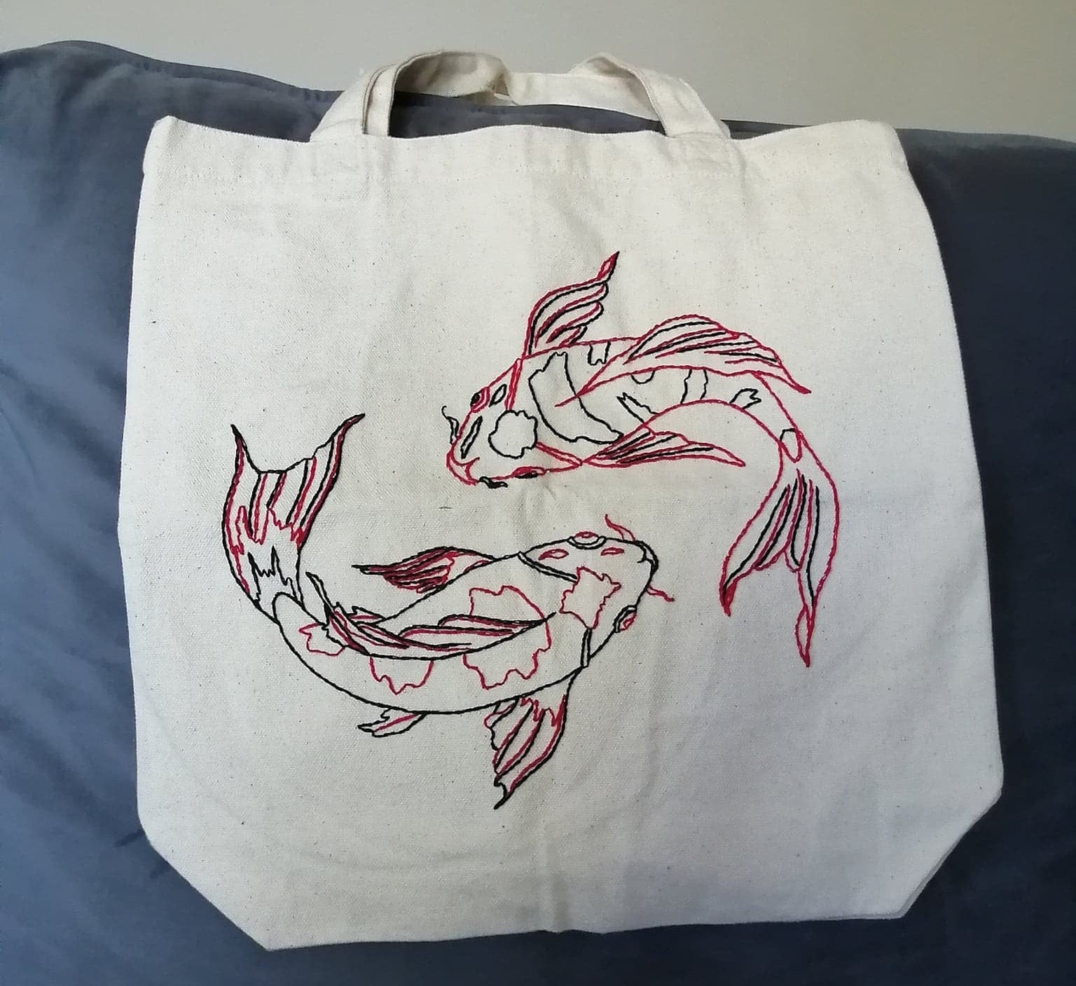 Personalized Hand Embroidered Tote Bag - Etsy