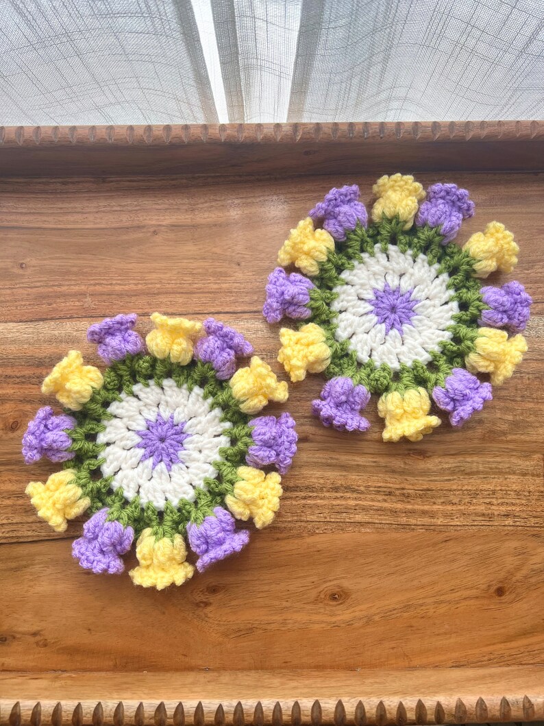Flower Pot Coaster Set - Etsy