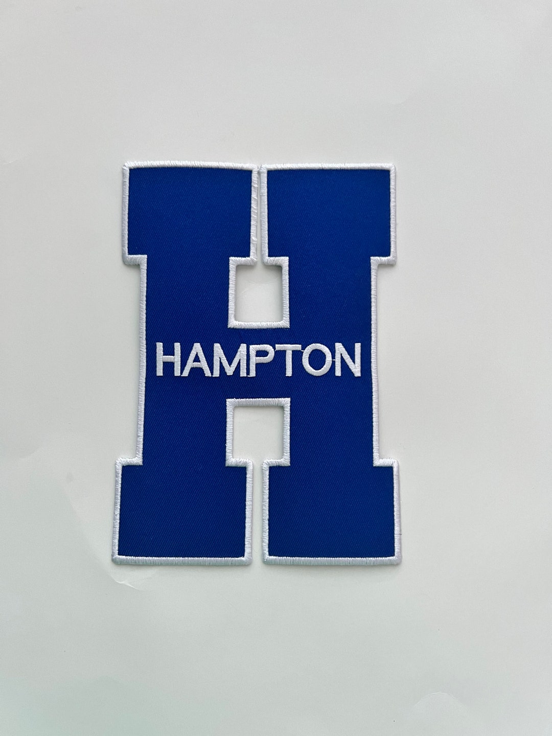 Iron on Patch. Hampton. Hbcu. Blue Patch. Letter H Patch. College ...