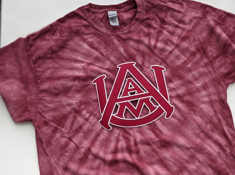 AAMU. Alabama. A&M. Hbcu. Maroon and White. Tie Dye. Tie Dye Shirt ...
