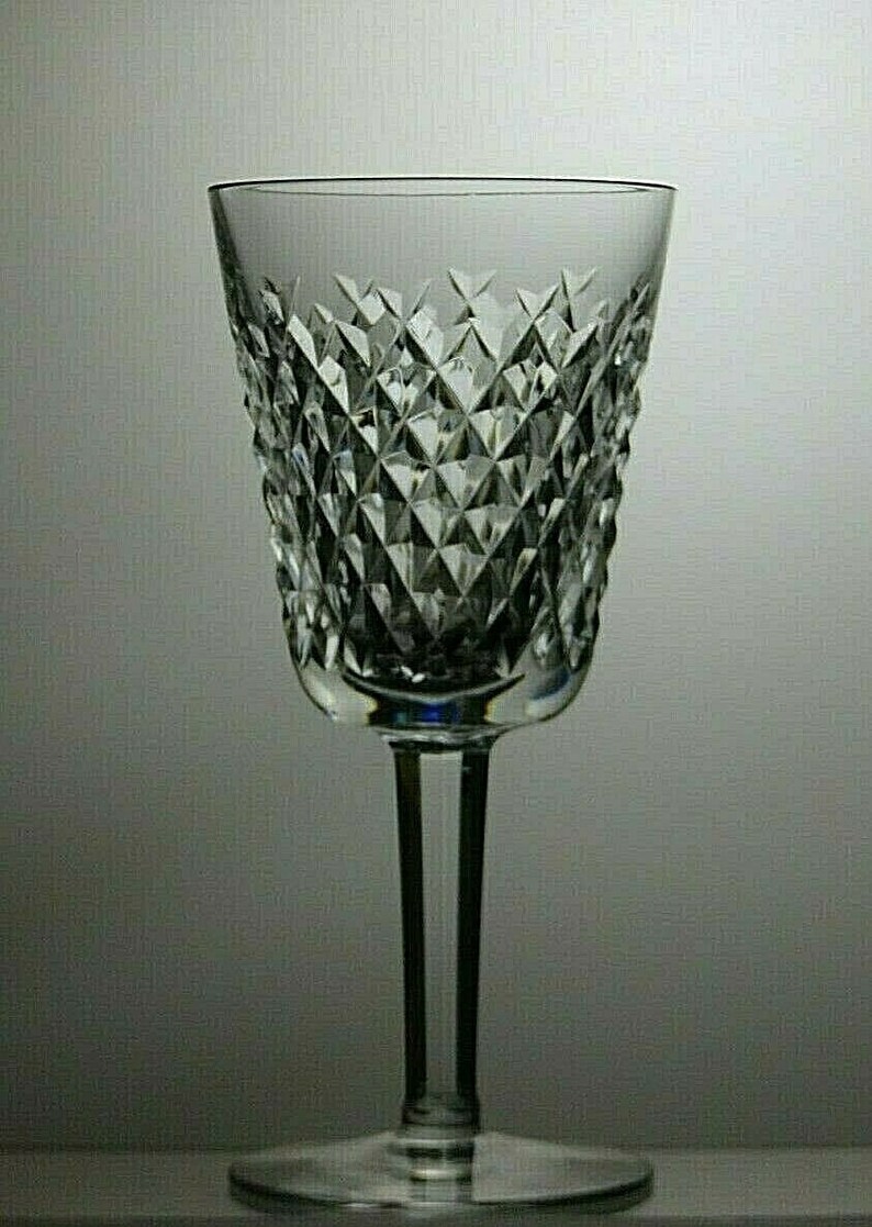 Waterford Crystal alana Cut Set of 2 Wine Glasses Signed 5 1/2 44A - Etsy