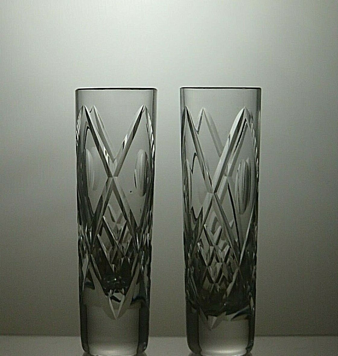 Royal Brierley Crystal Cut Glass Set of 2 Vases 5 2/3 - Etsy