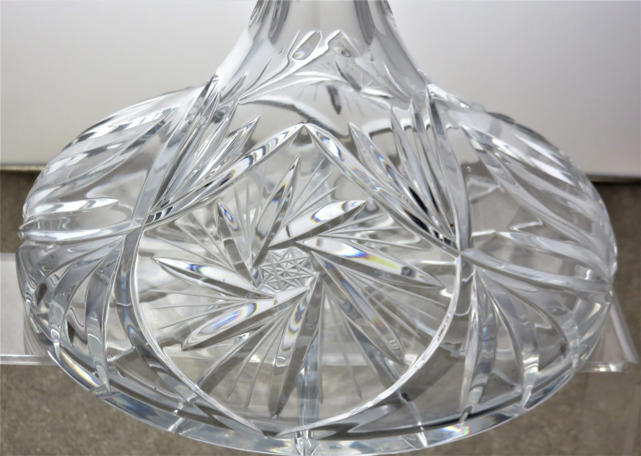 Vintage Crystal Pinwheel Cut Ships Decanter With Stopper 11 3/4 15B - Etsy