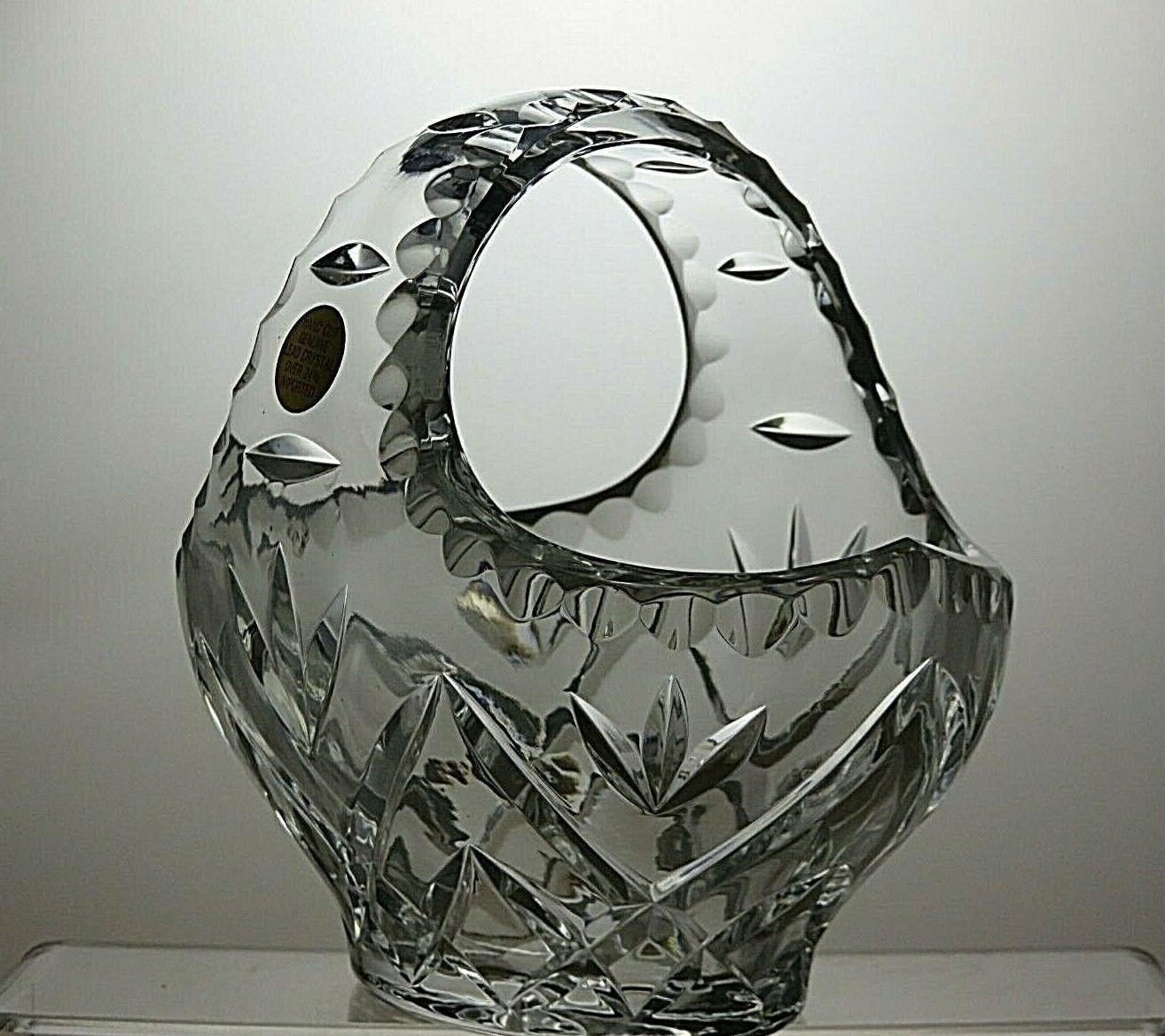 Zwiesel Cristallerie Crystal Cut Glass Handed Fruit Basket 6 3/4 Boxed ...