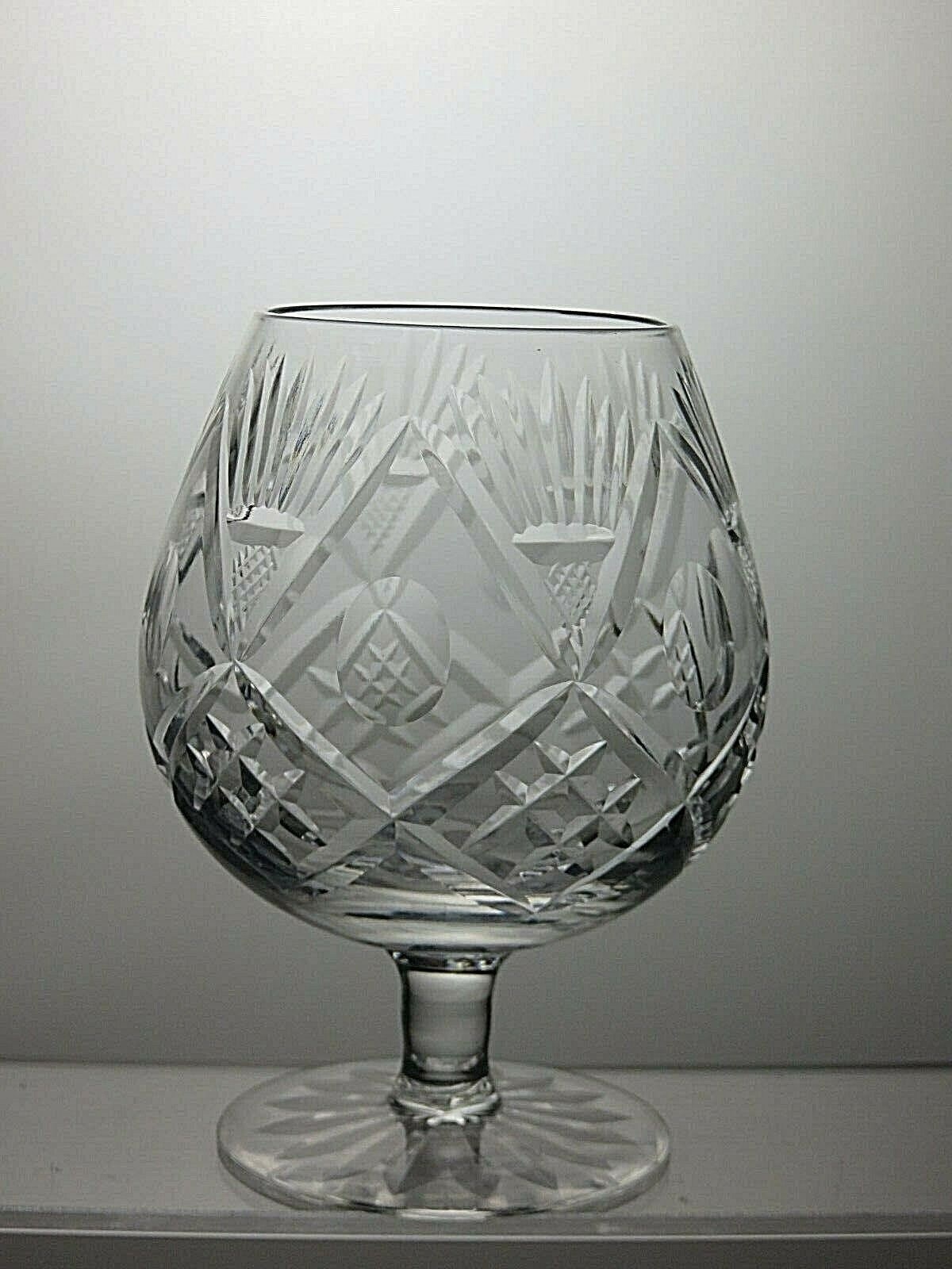 Lead Crystal Cut Glass Small Brandy Set Of 5 Glasses 4 14-32C Art ...