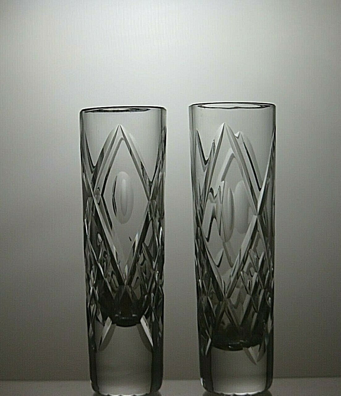Royal Brierley Crystal Cut Glass Set of 2 Vases 5 2/3 - Etsy