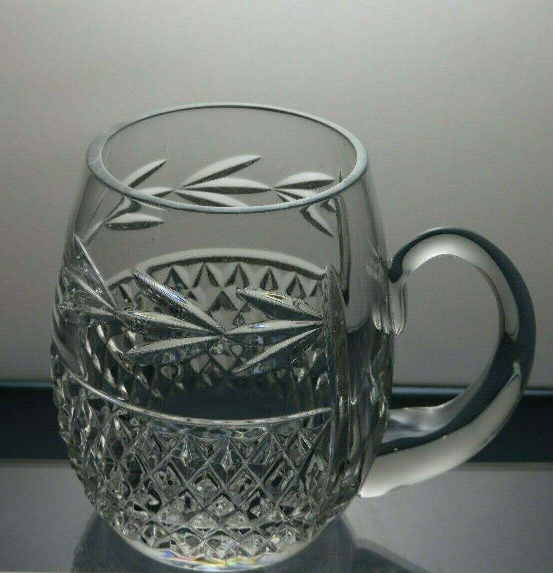 Galways Crystal leah Cut Glass Tankard 4 3/4 23A - Etsy