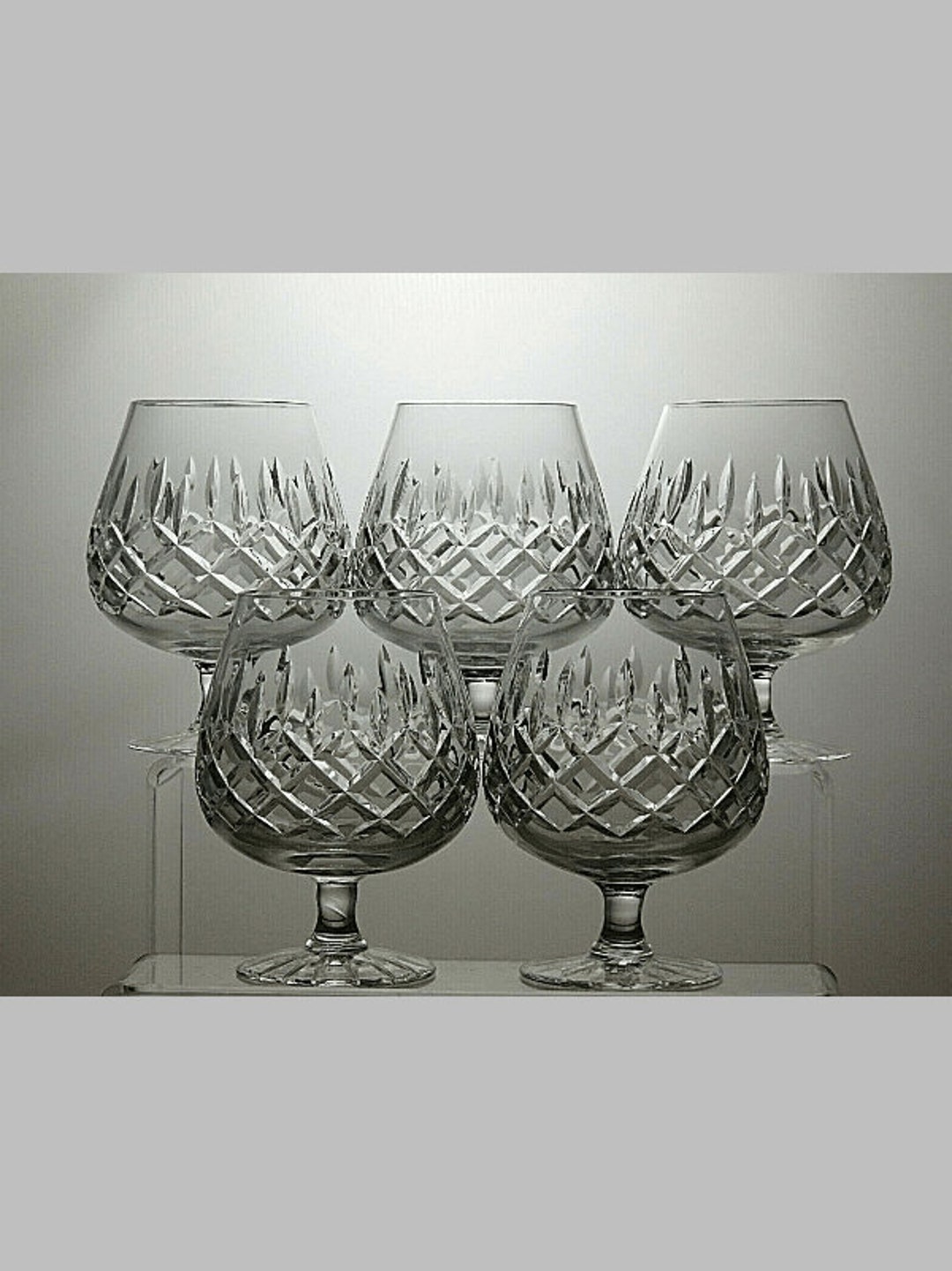 Edinburgh Crystal Cut Glass Set of 5 Brandy Glasses 4 - Etsy