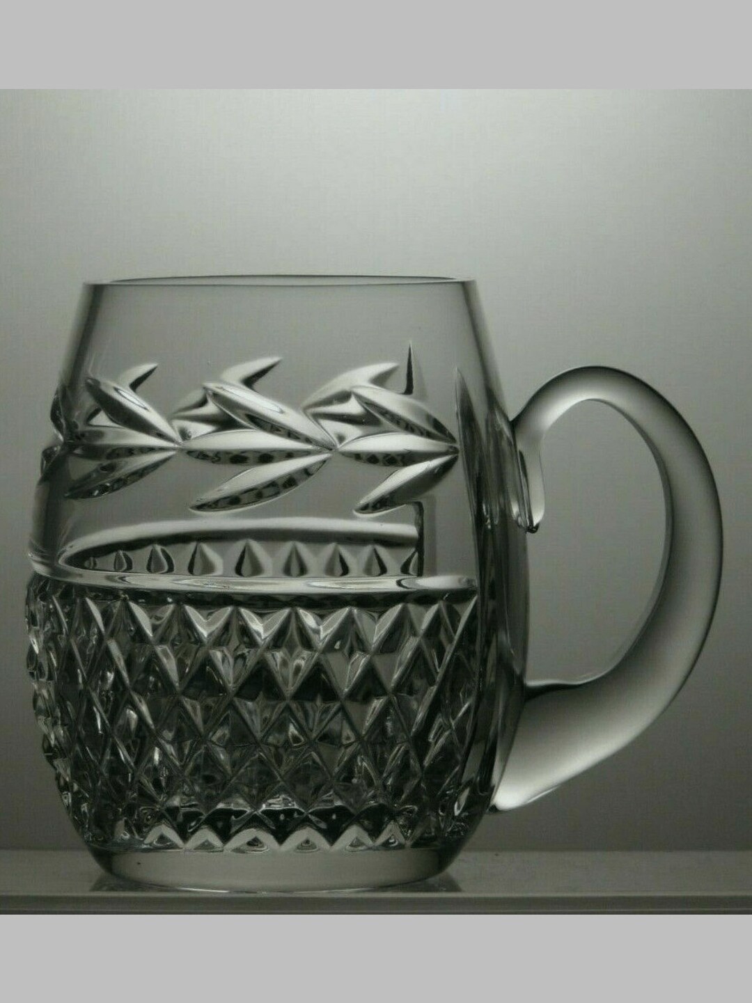 Galways Crystal leah Cut Glass Tankard 4 3/4 23A - Etsy