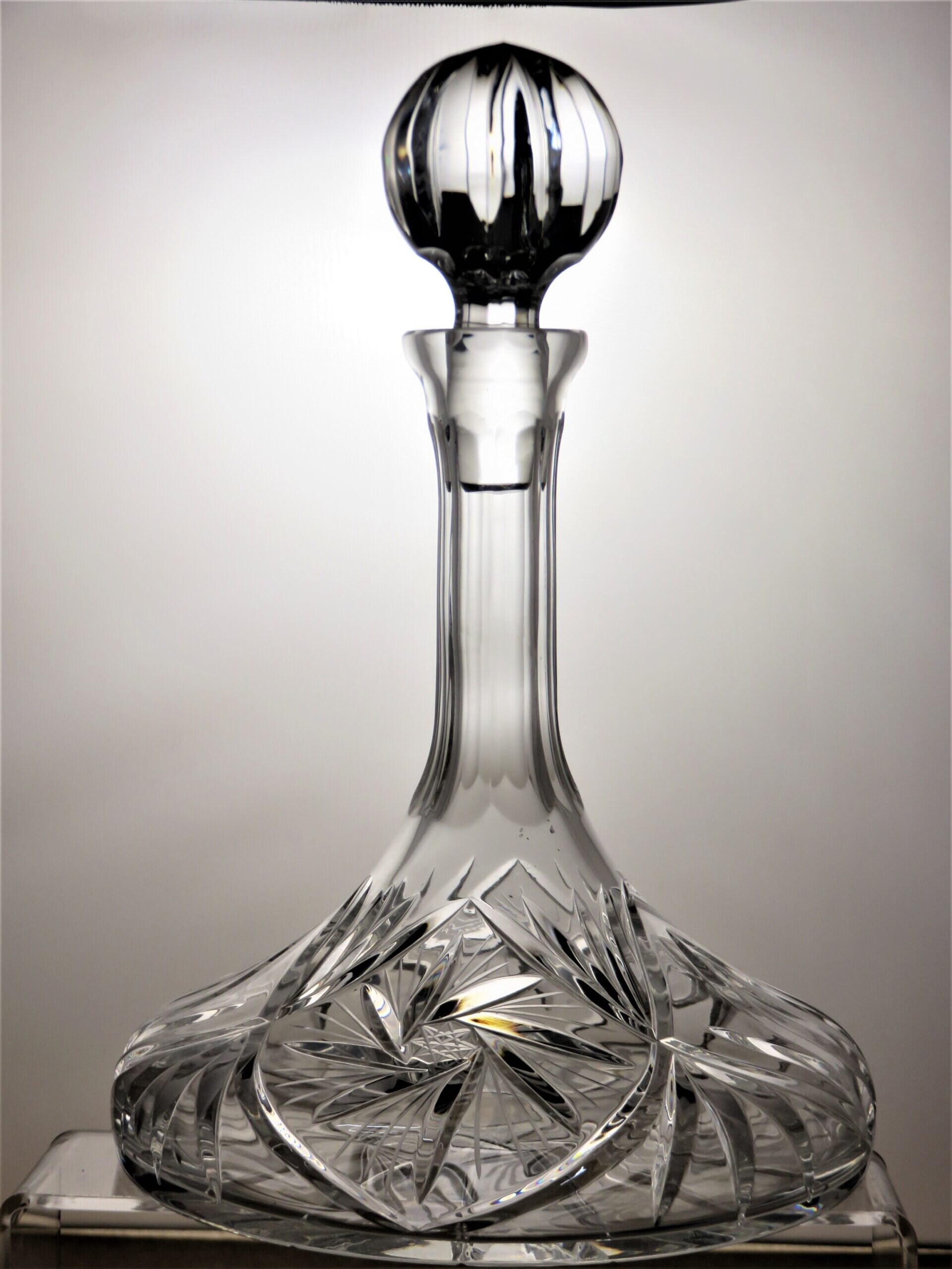 Vintage Crystal Pinwheel Cut Ships Decanter With Stopper 11 3/4 15B - Etsy