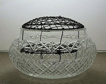 Cut Glass Rose Bowl | Etsy