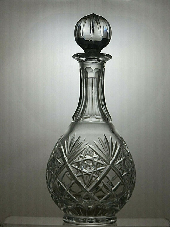 Vintage Lead Crystal Round Decanter 10 23-15B Collectible Glass Art ...