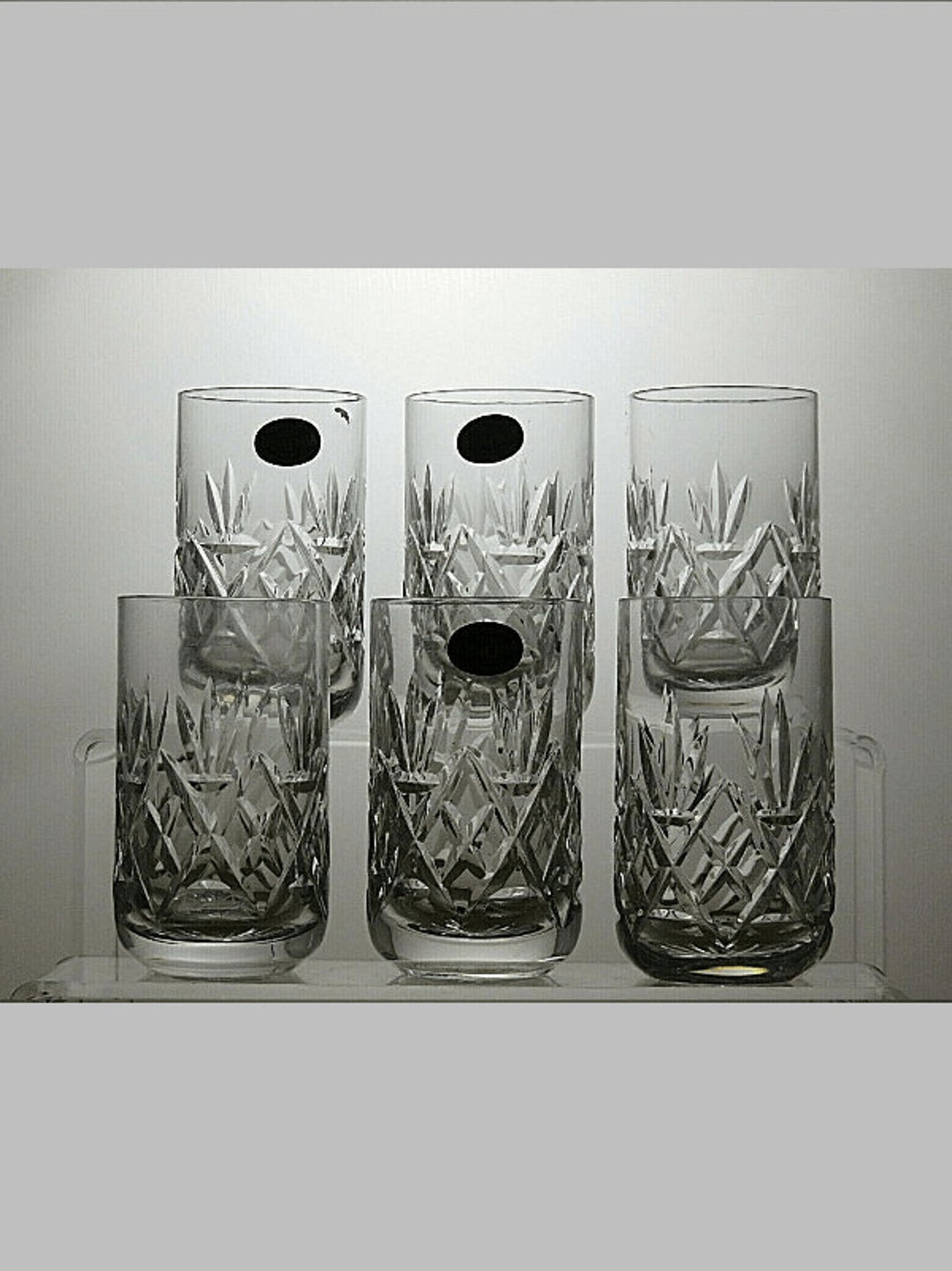 Bohemia Crystal Cut Glass Set of 6 Tumblers 3 3/4 13B - Etsy