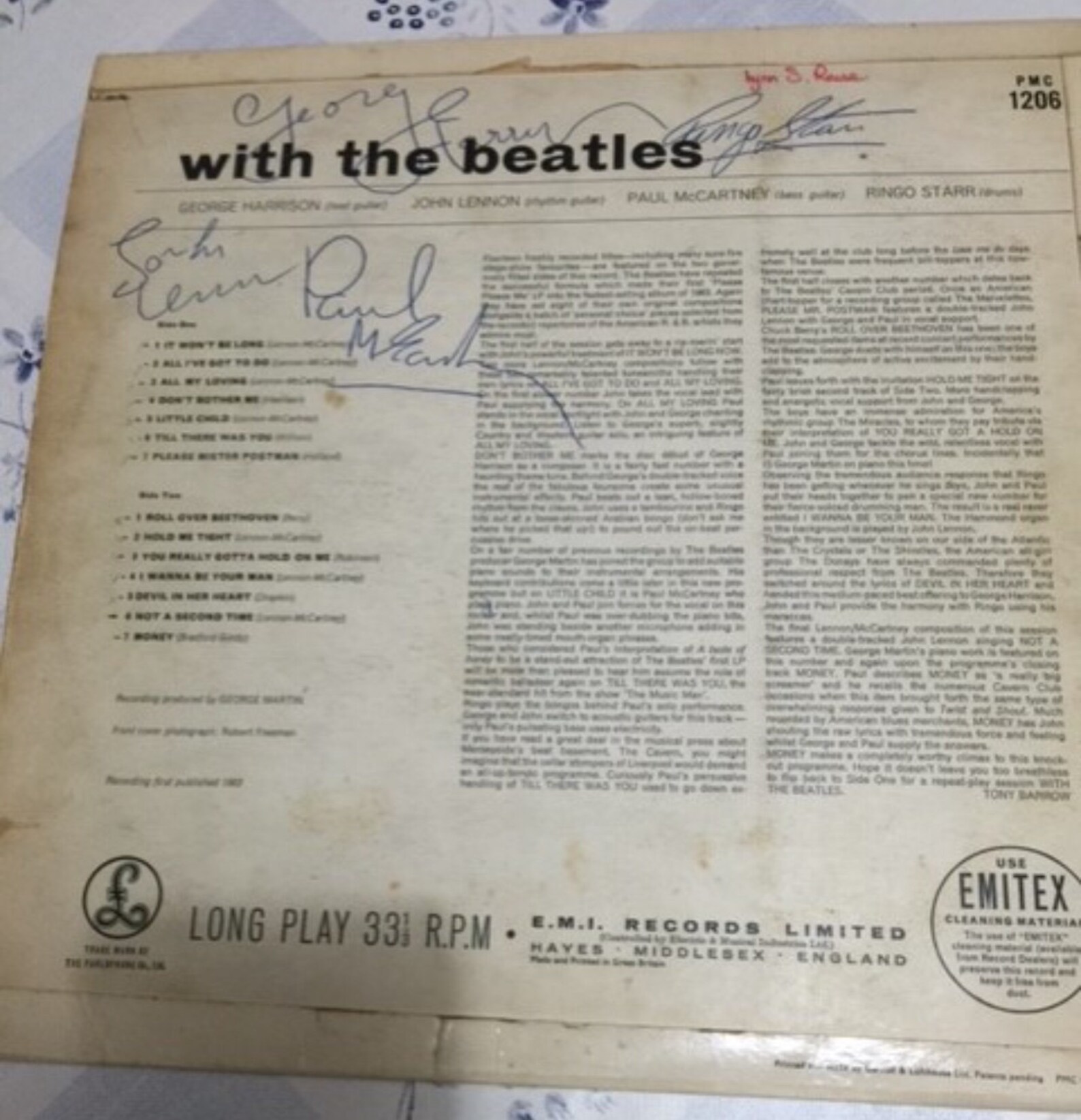 Paul McCartney The Beatles Vynil signiert Autogramm selten | Etsy