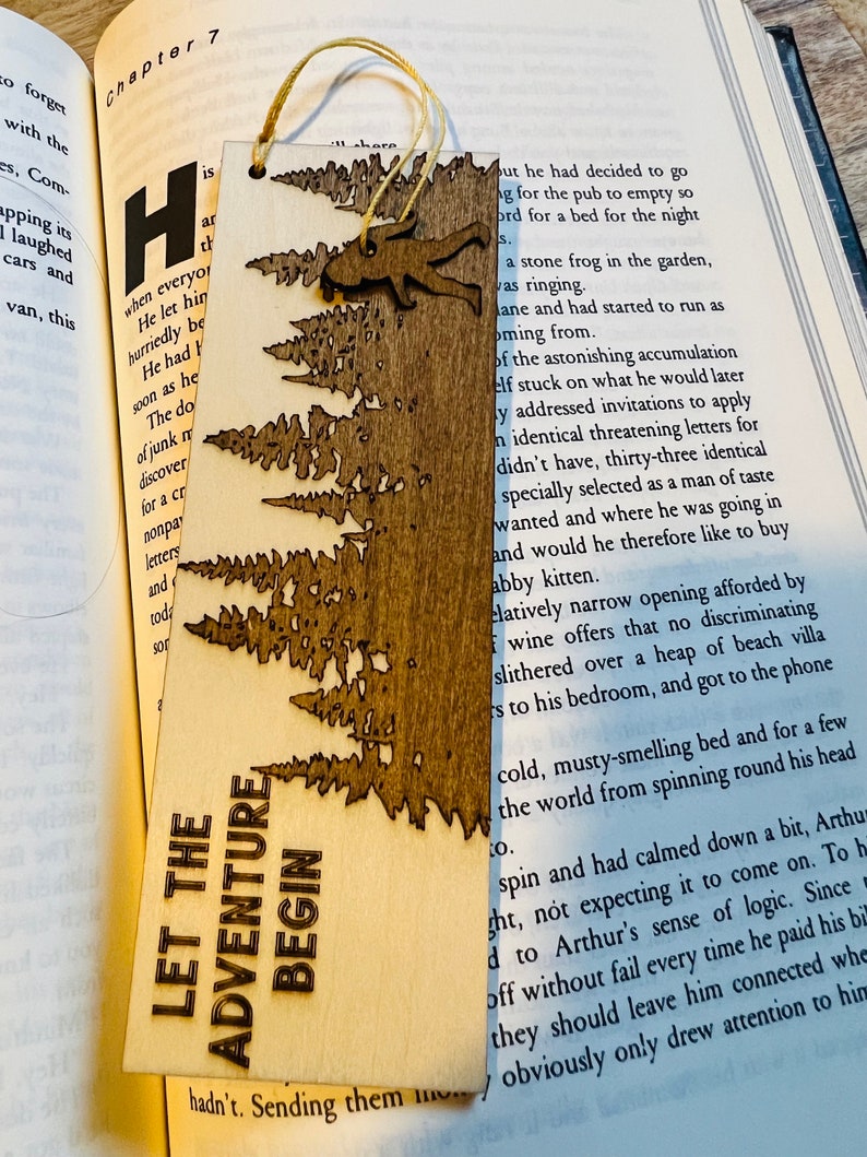 Big Foot Bookmark Gift for Booklover Sasquatch Bookmark Adventure ...