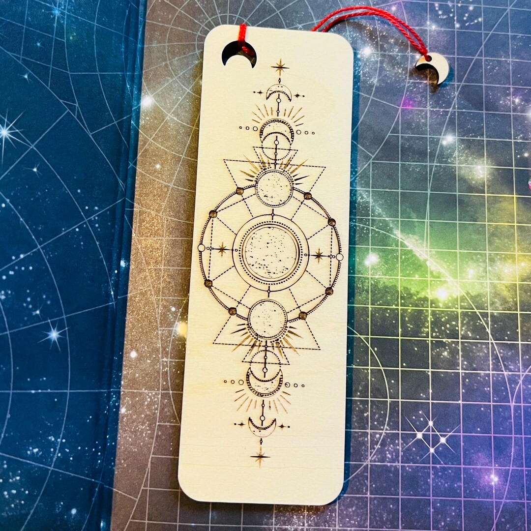Moon Phase Bookmark Moon Bookmark Gift for Booklover - Etsy