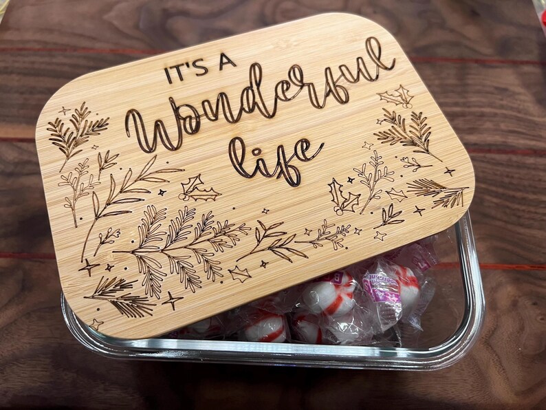 Wonderful Life Glass & Bamboo Container -- Local Pickup - Etsy