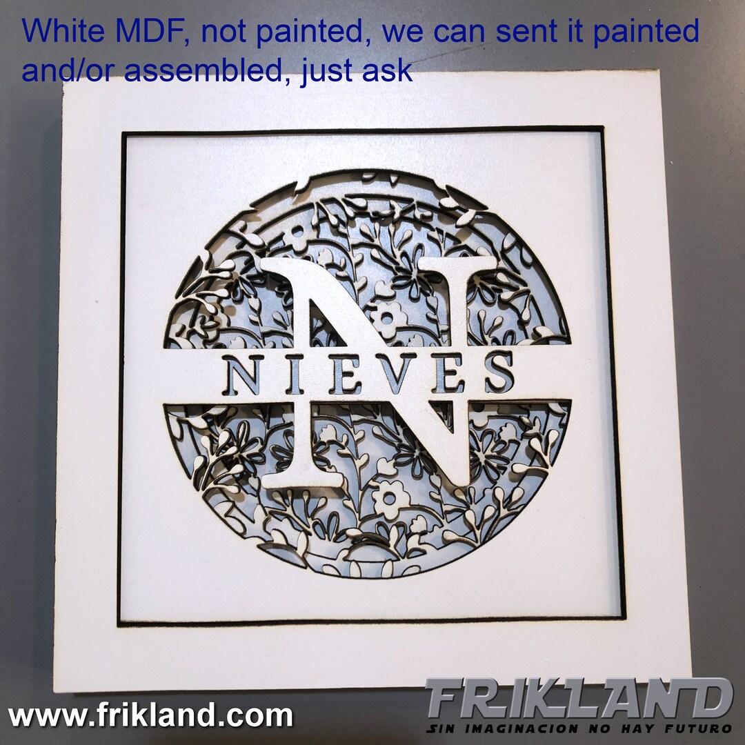 3D Frame (big) With Your Name and Letter - Etsy