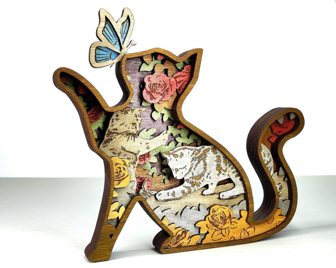 Cats, 3D Display - Etsy