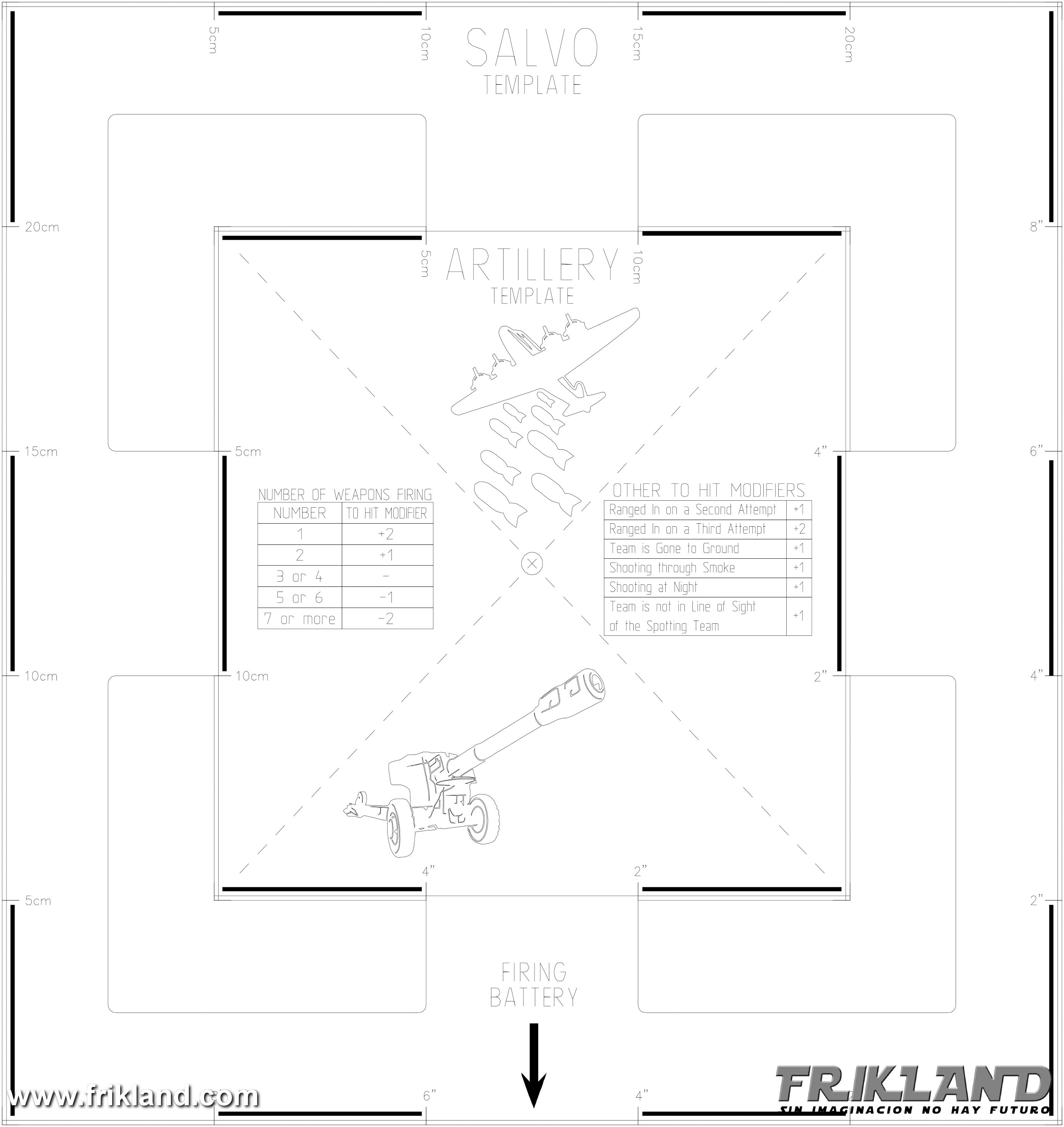 Artillery / Salvo Template for Team Yankee or Flames of War - Etsy