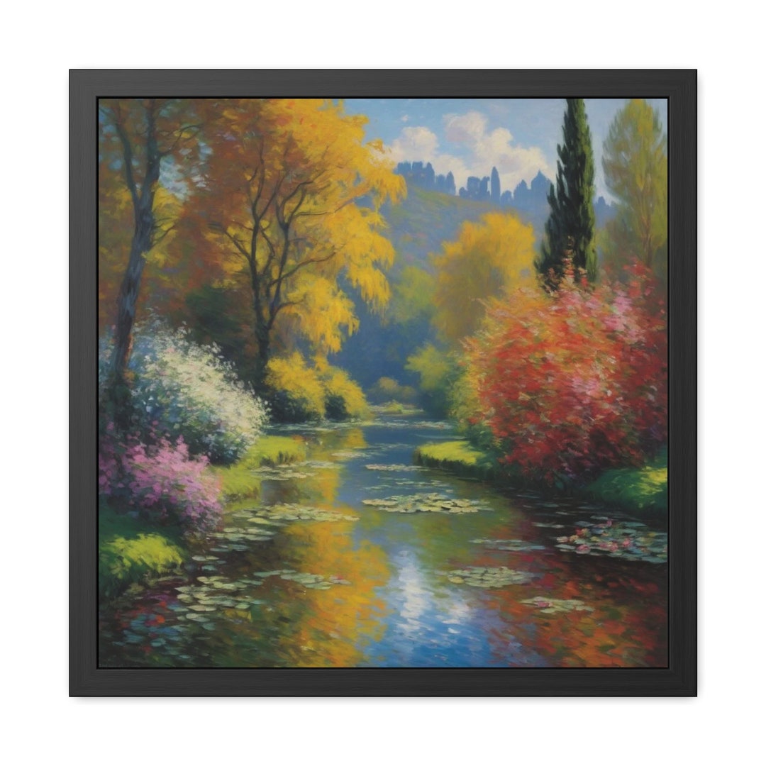 Impressionism Nature Framed Posters, Landscape Art Prints, Wall Decor ...