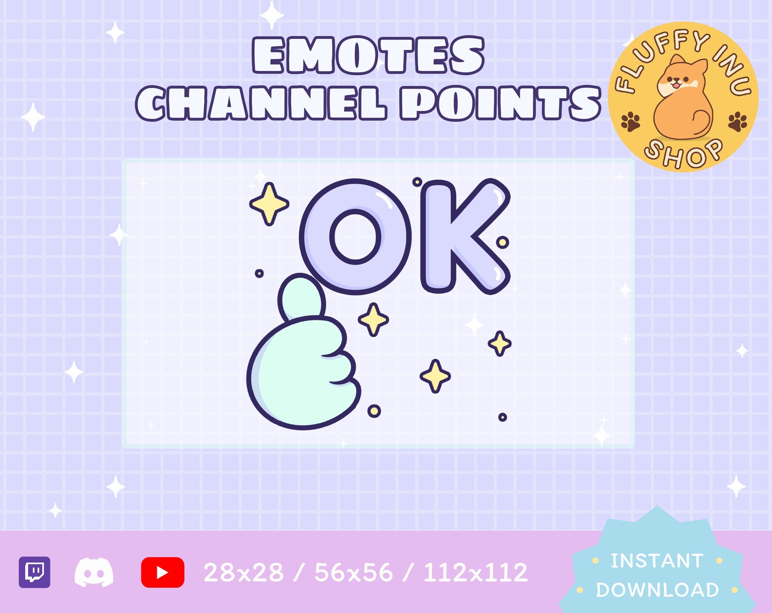 OK Twitch Emote / Twitch Emote / Kawaii / Streamer / Streamer Graphics ...