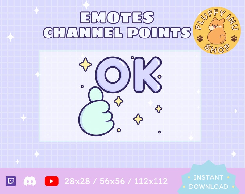 OK Twitch Emote / Twitch Emote / Kawaii / Streamer / Streamer Graphics ...