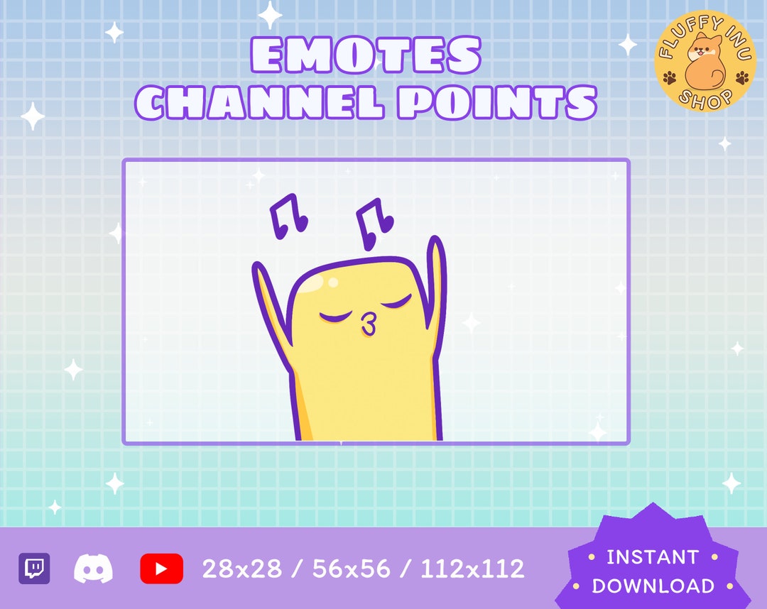 Music Twitch Emote / Kawaii / Streamer / Streamer Graphics - Etsy