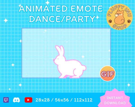 Dance / Party / Rabbit Emote/ Twitch Emote / Streamer / Funny - Etsy