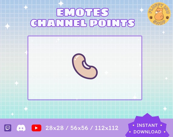 Bean Twitch Emote / Kawaii / Streamer / Streamer Graphics - Etsy