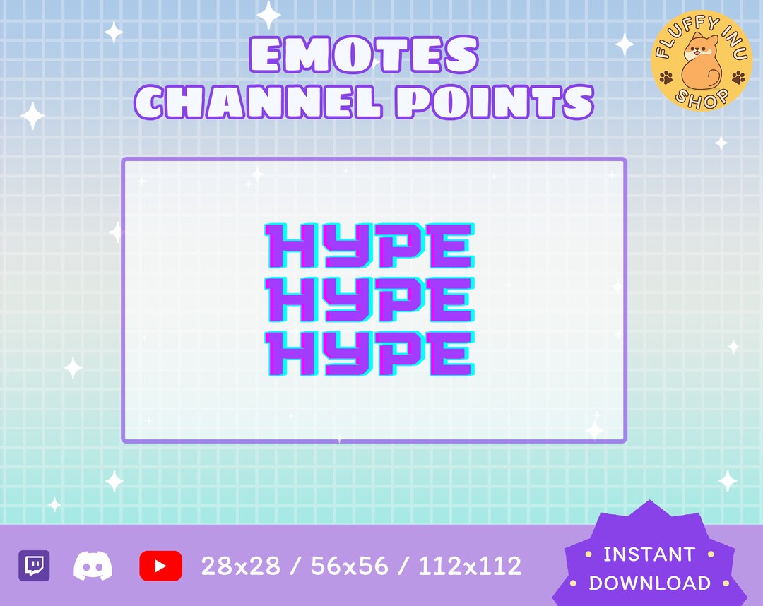 Twitch Hype Emote / Hype / Kawaii / Streamer / Streamer - Etsy