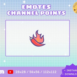 Spicy Pepper Twitch Emote / Kawaii / Streamer / Streamer Graphics - Etsy UK