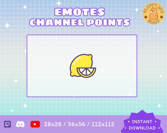 Lemon Twitch Emote / Kawaii / Streamer / Streamer Graphics - Etsy