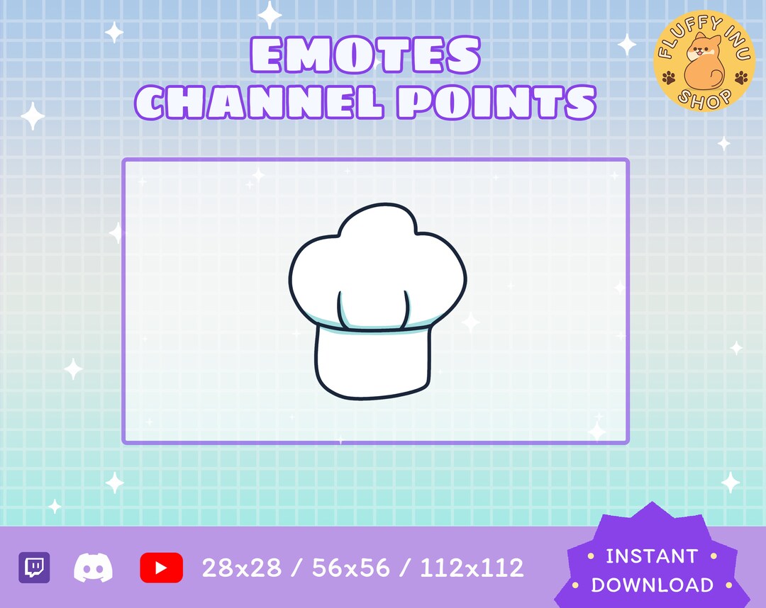 Chef Hat Twitch Emote / Twitch Emote / Kawaii / Streamer / Streamer ...