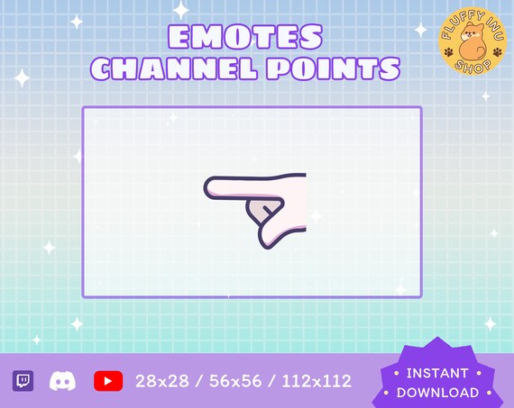Point Twitch Emote / Twitch Emote / Kawaii / Streamer / - Etsy