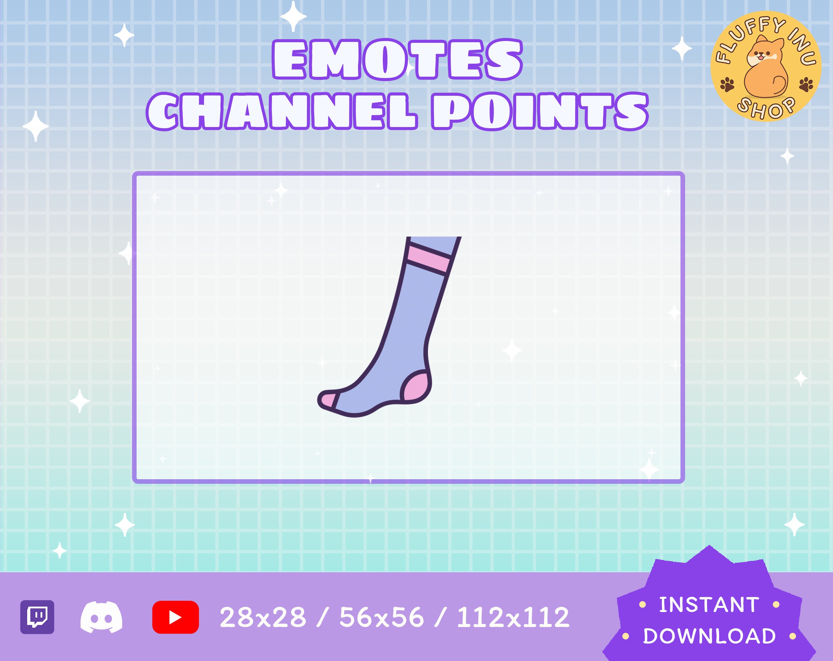 Sock Twitch Emote / Kawaii / Streamer / Streamer Graphics - Etsy