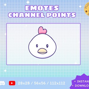 Chicken Twitch Emote / Kawaii / Streamer / Streamer Graphics - Etsy