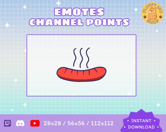 Sausage Twitch Emote / Twitch Emote / Kawaii / Streamer / - Etsy Ireland