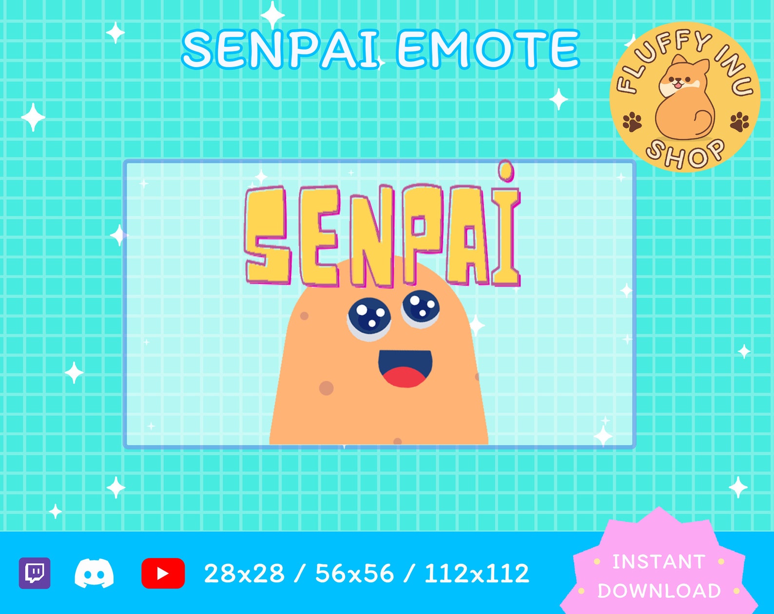 Senpai / Potato Emote/ Twitch Emote / Streamer / Funny - Etsy