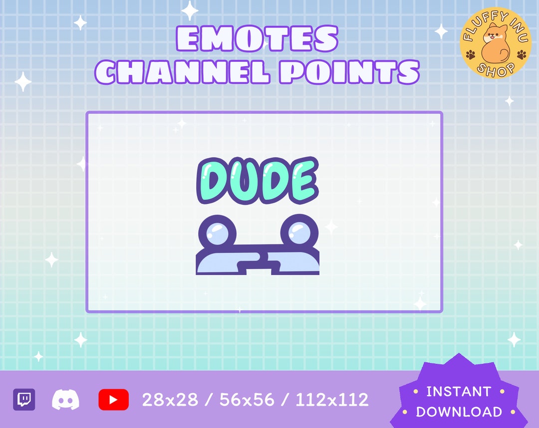 Dude Twitch Emote / Kawaii / Streamer / Streamer Graphics - Etsy