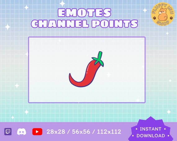 Red Pepper Twitch Emote / Twitch Emote / Kawaii / Streamer / - Etsy