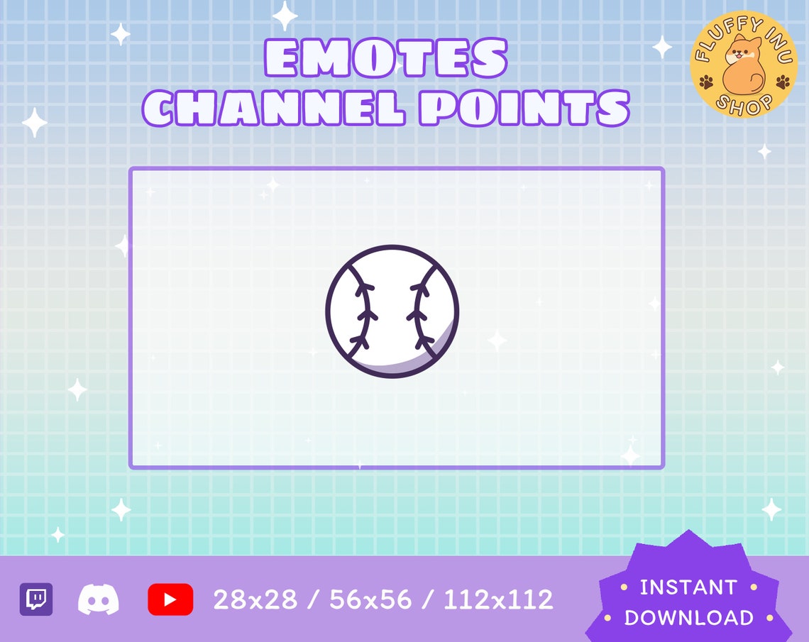 Baseball Ball Twitch Emote / Kawaii / Streamer / Streamer Graphics - Etsy