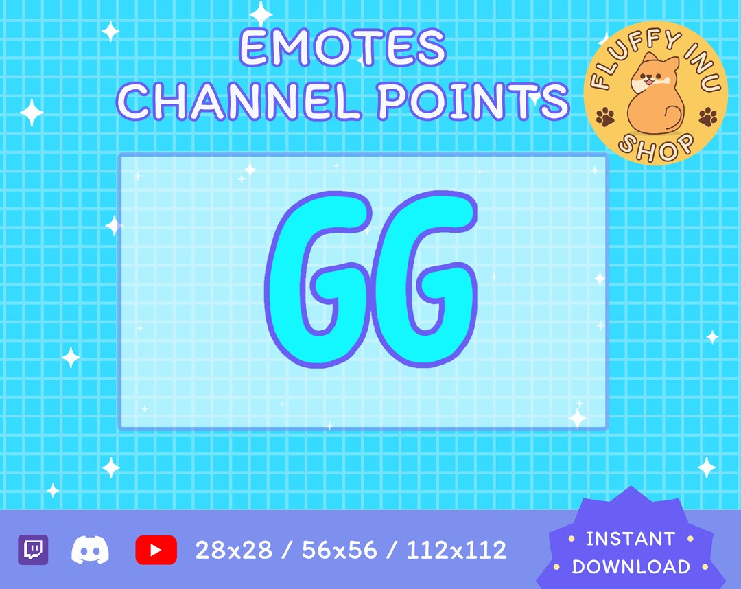 GG Twitch Emote / Twitch Emote / Kawaii / Streamer / Streamer Graphics ...