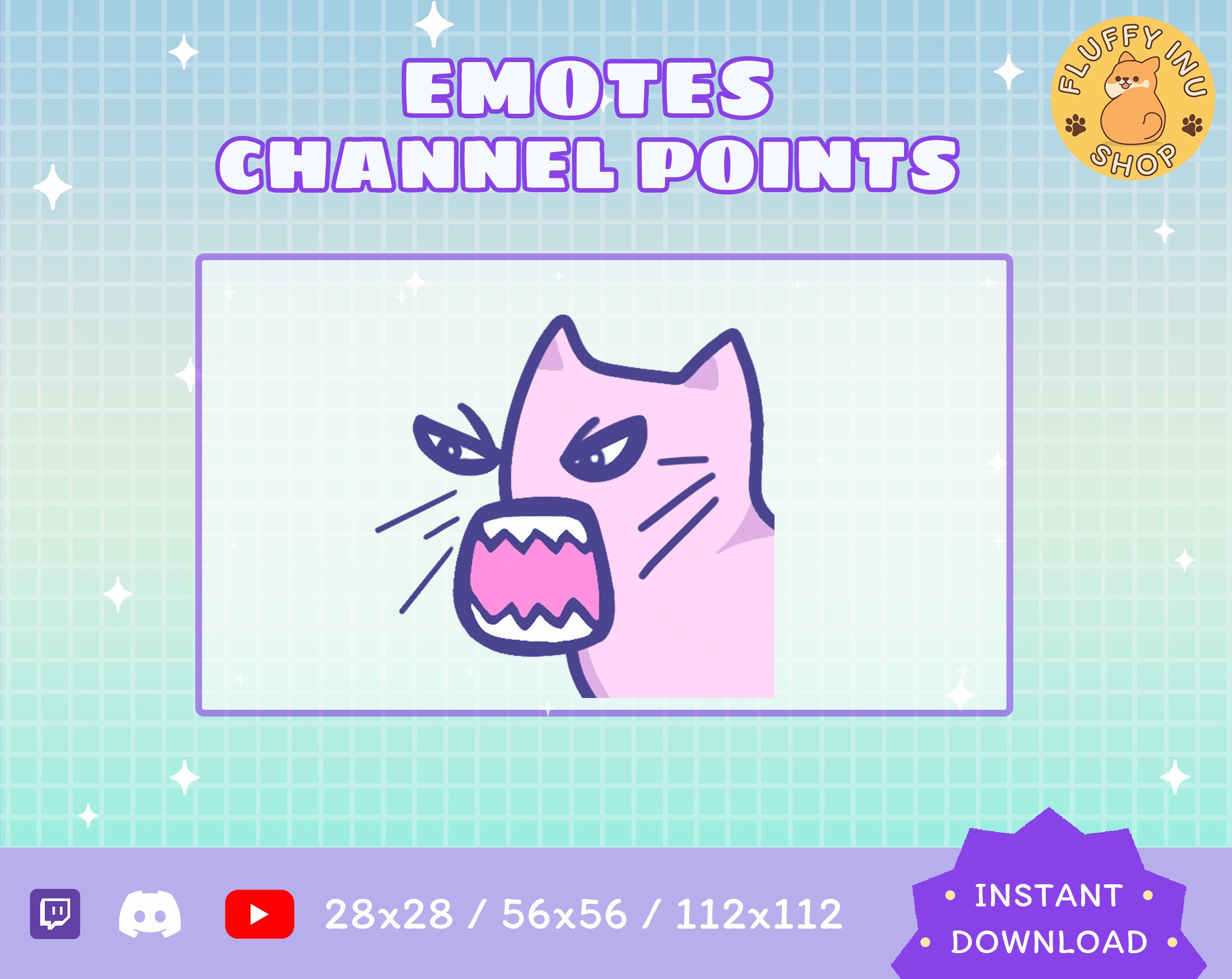 Angry Cat Twitch Emote / Kawaii / Streamer / Streamer Graphics - Etsy