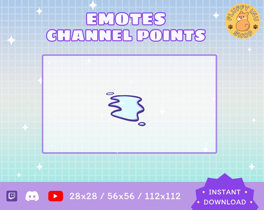Puddle Twitch Emote / Kawaii / Streamer / Streamer Graphics - Etsy