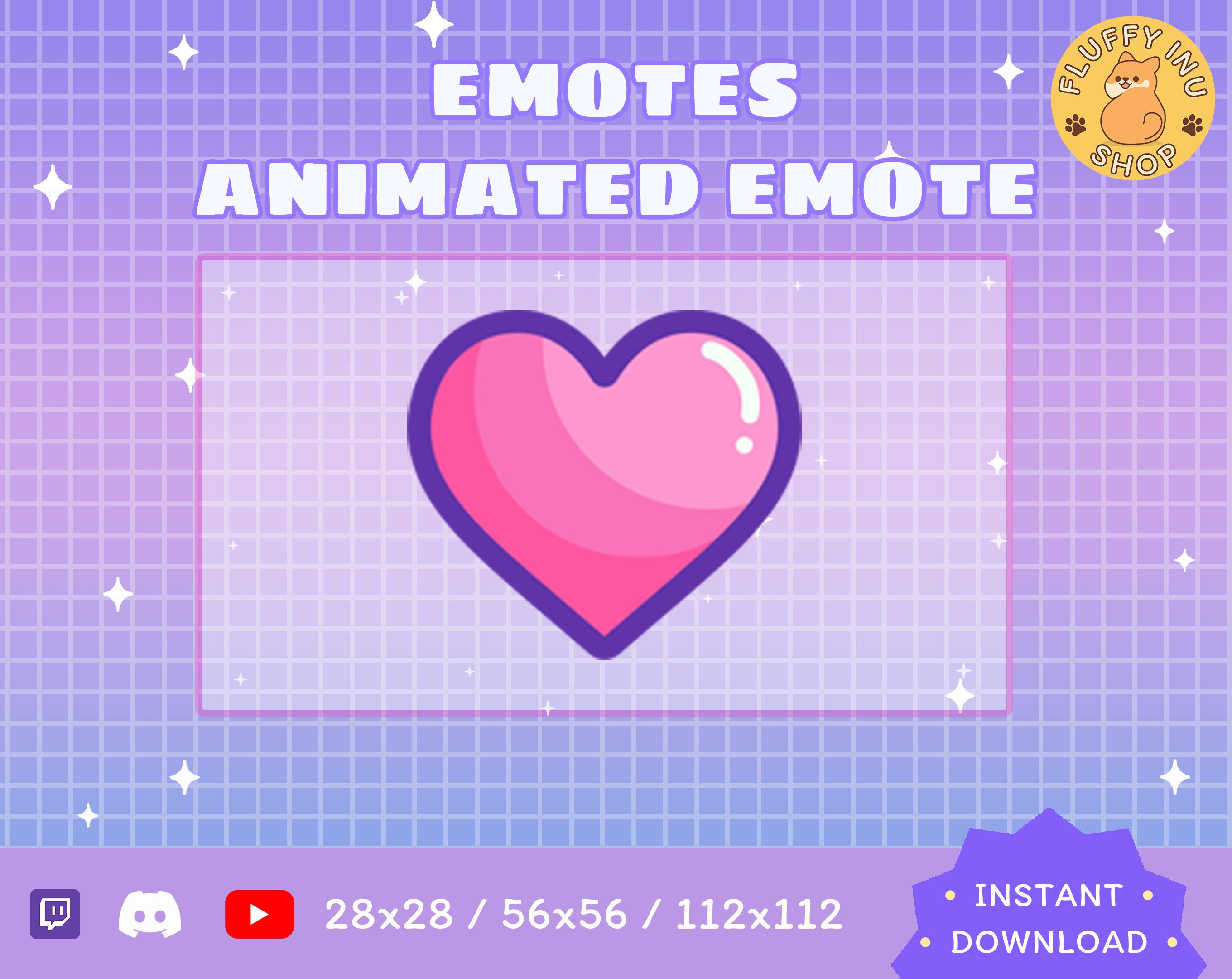 Animated Heart Twitch Emote / Twitch Emote / Kawaii / Streamer ...