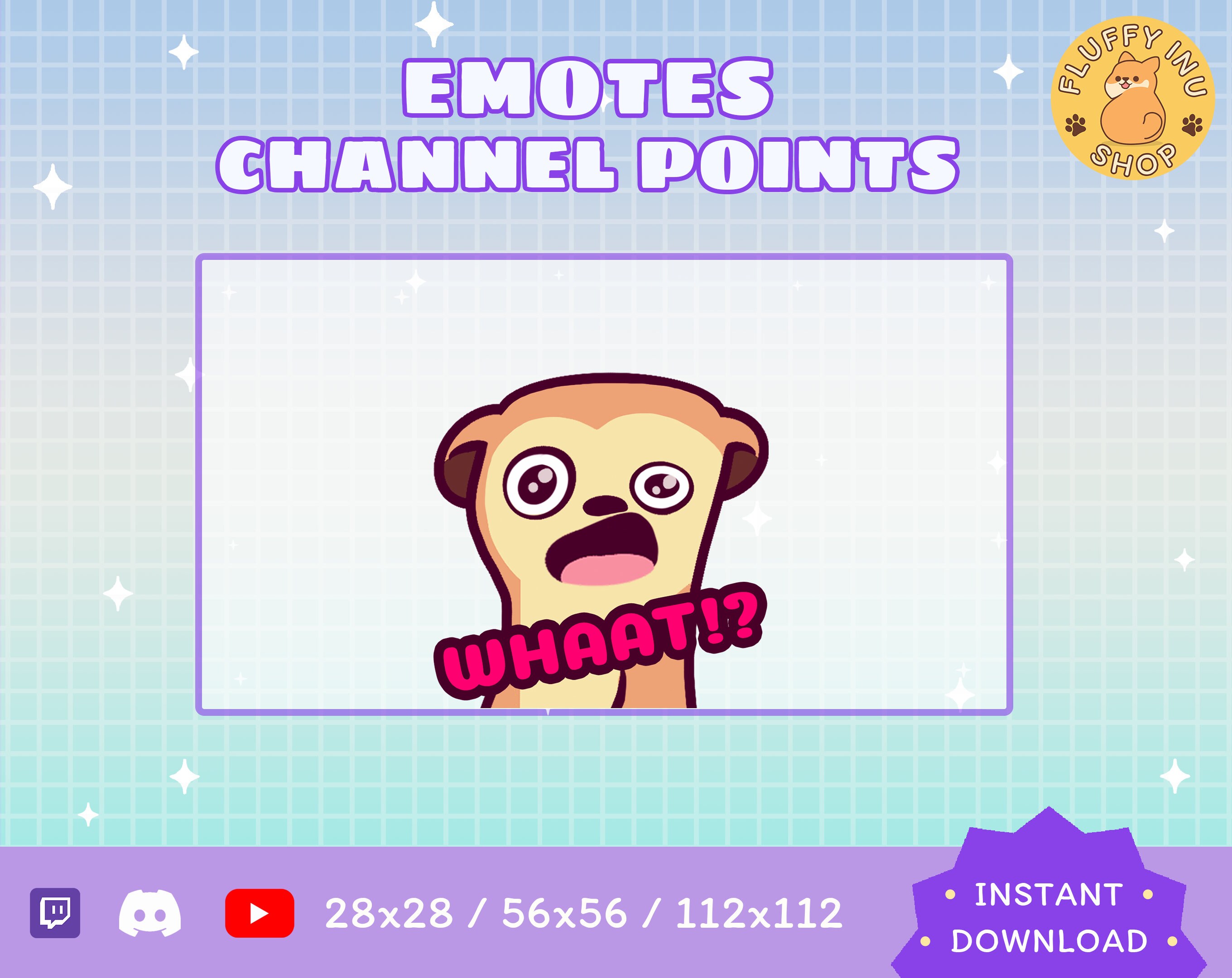 Twitch Whaat Emote / Kawaii / Streamer / Streamer Graphics - Etsy