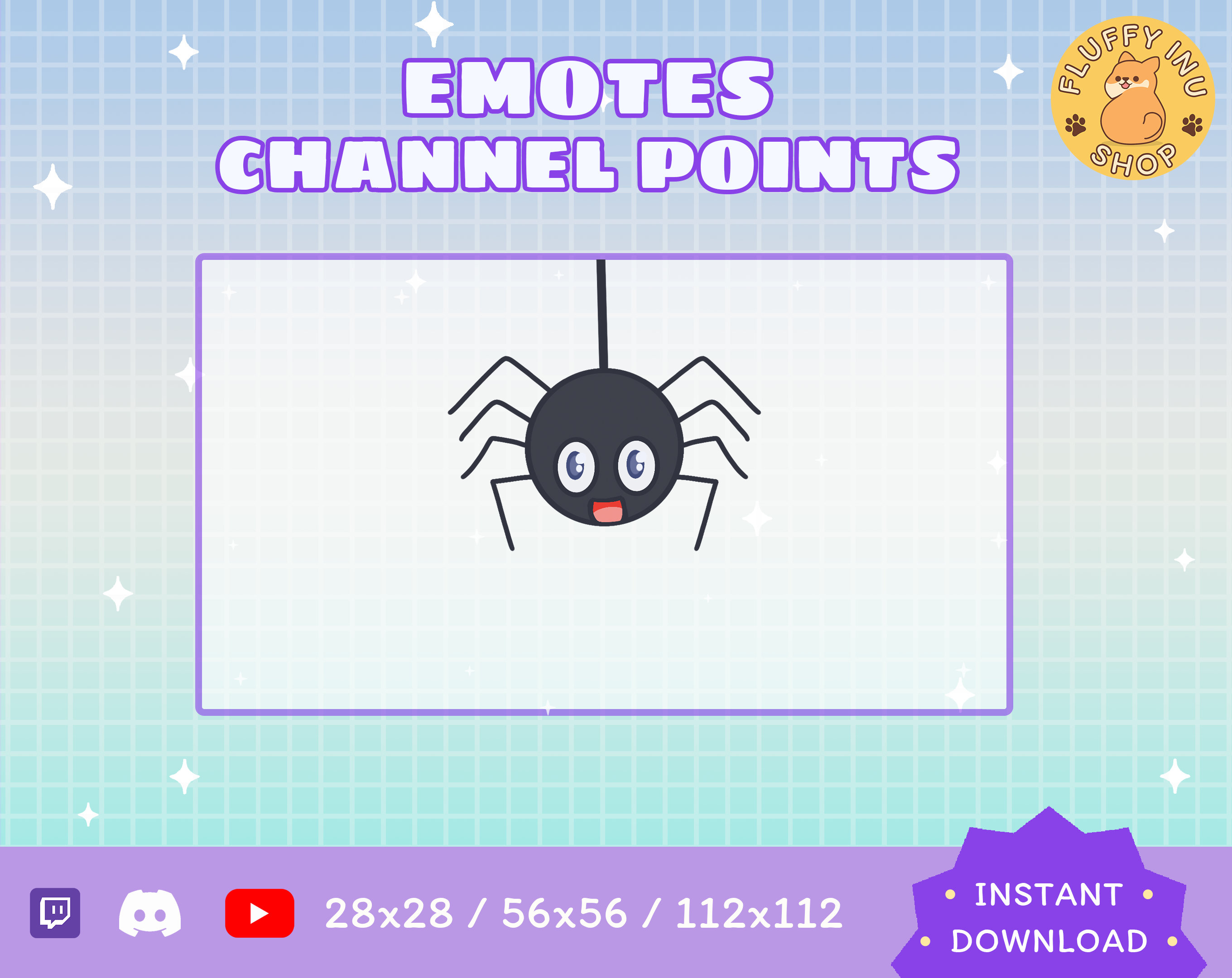 Spider Twitch Emote / Twitch Emote / Kawaii / Streamer / - Etsy UK