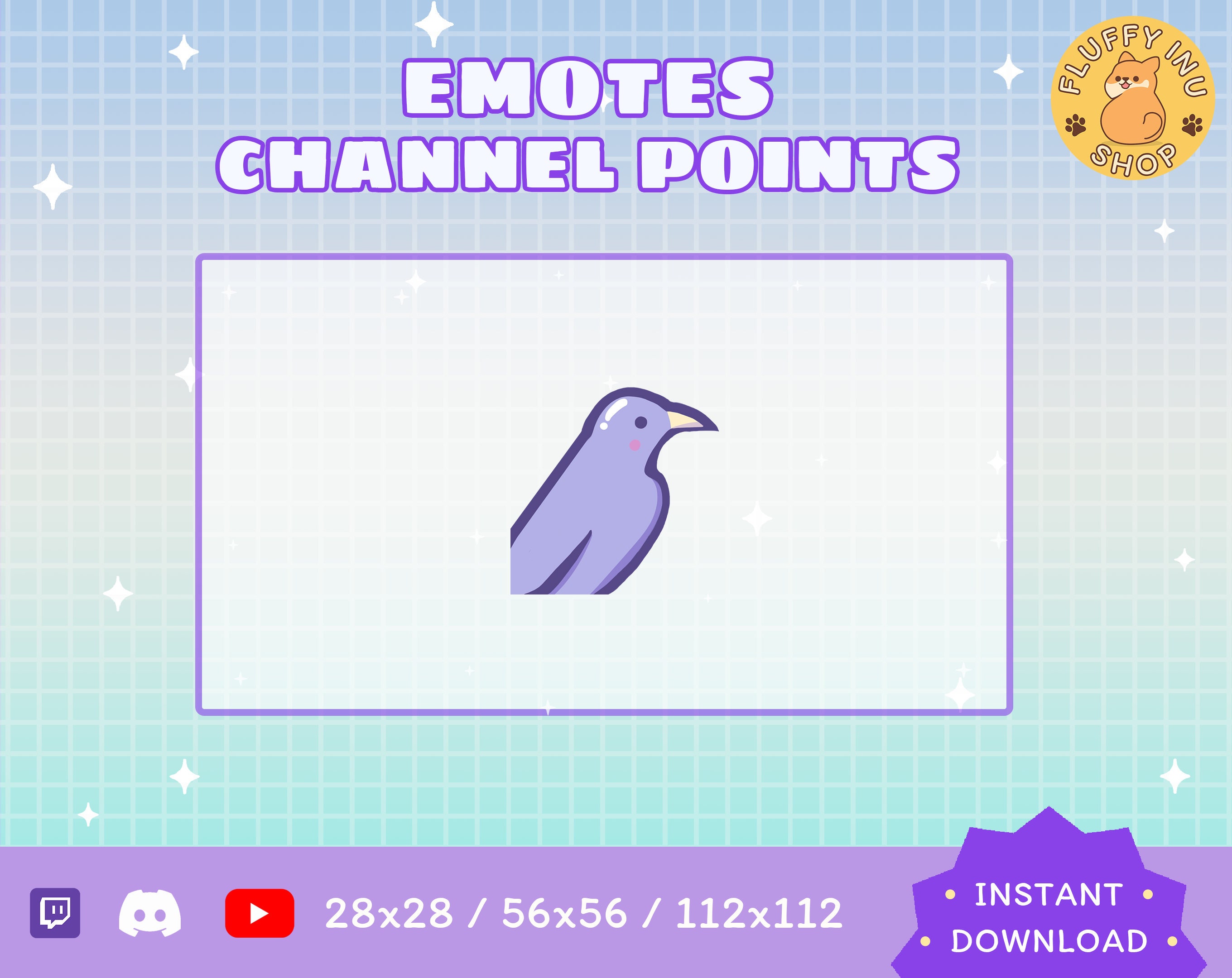 Crow Twitch Emote / Twitch Emote / Kawaii / Streamer / Streamer ...