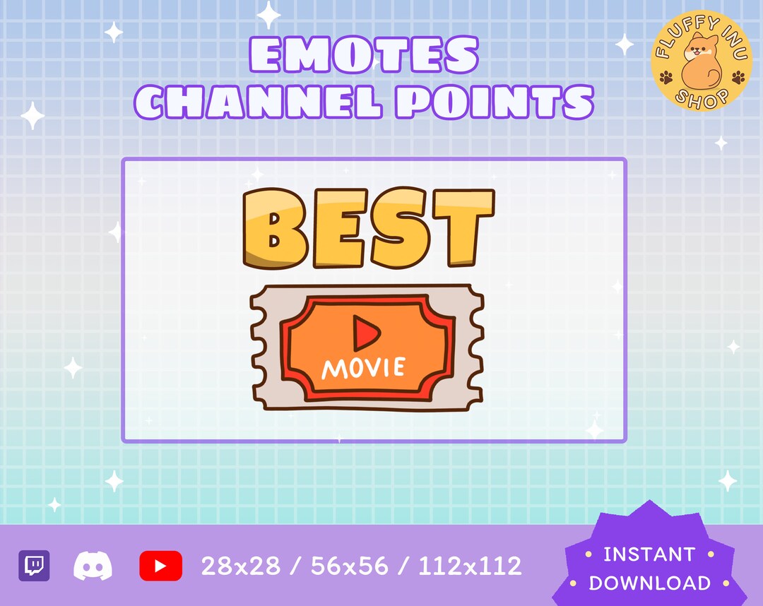 Ticket Twitch Emote / Best Movie Emote / Kawaii / Streamer / - Etsy